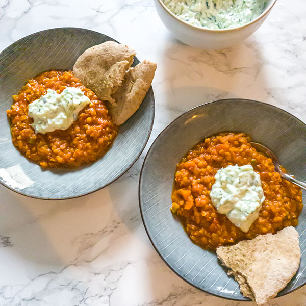 Indisk dhal med tzatziki og brød – Vegansk og laktosefri | Klinisk ...